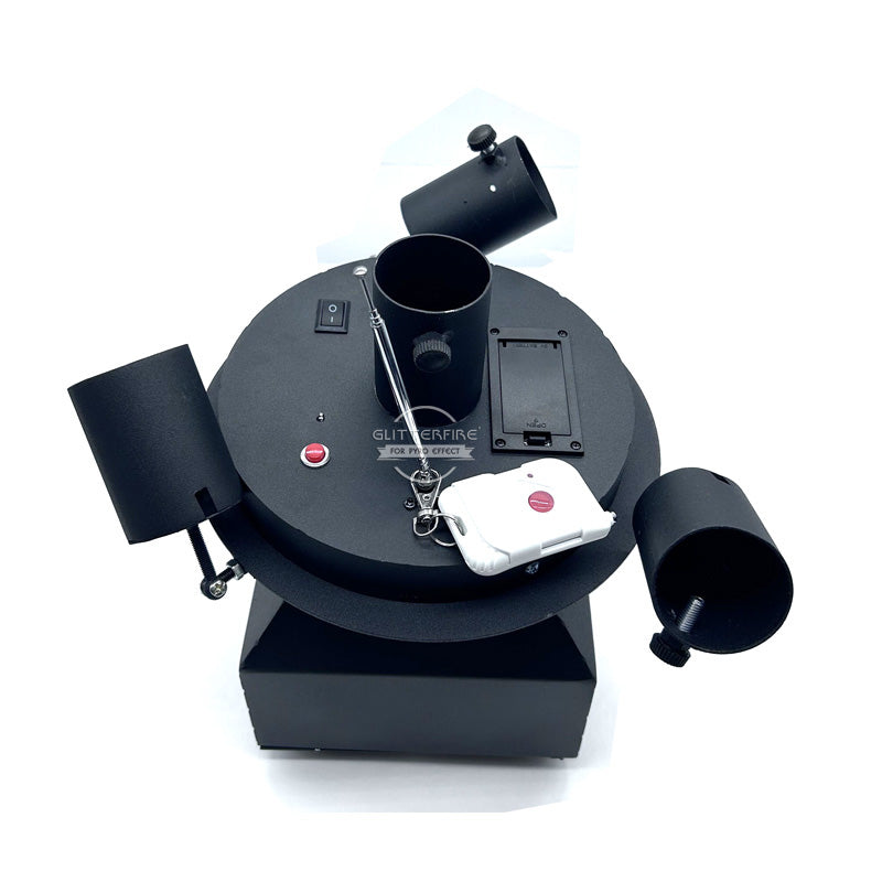 4 Head ground rotate cold fountain fireworks machine – Glitterfire