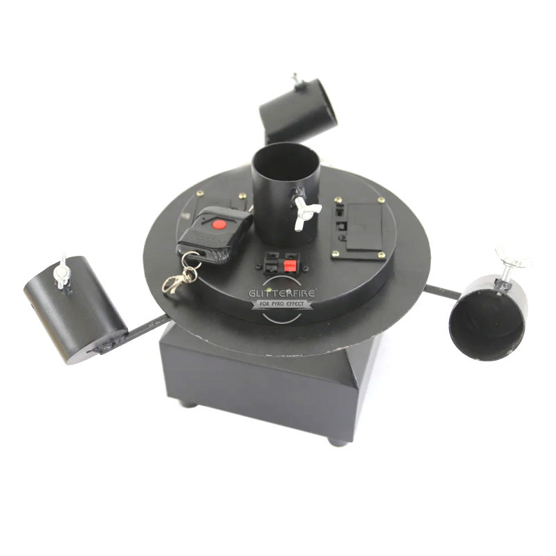 4 Head ground rotate cold fountain fireworks machine – Glitterfire