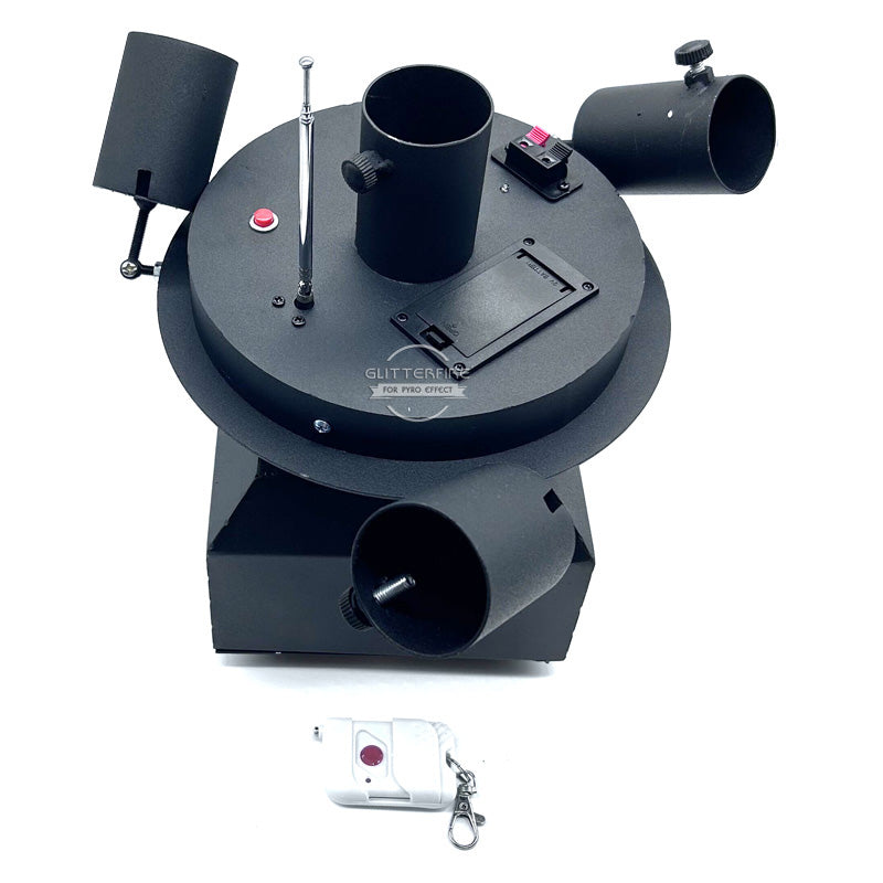 4 Head ground rotate cold fountain fireworks machine – Glitterfire