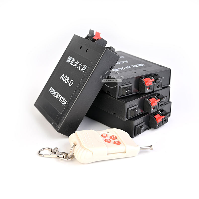 Four cue remote control pyrotechnics firing system – Glitterfire